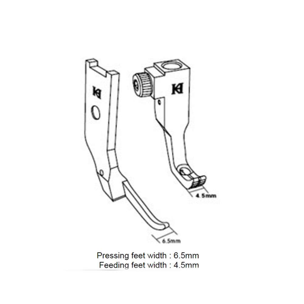 KP1245-L071 NARROW LEFT FOOT SET PFAFF 1245 INCLUDES INNER AND OUTER ...